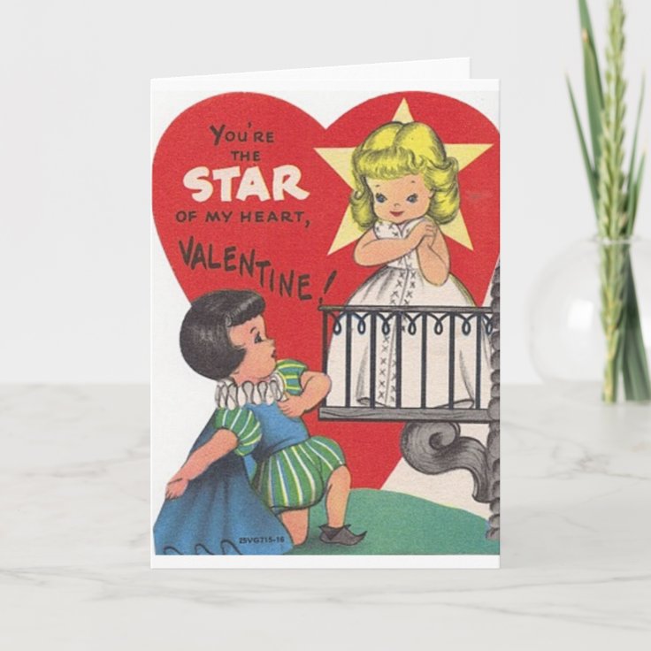 Vintage Theater Valentine's Day Card | Zazzle