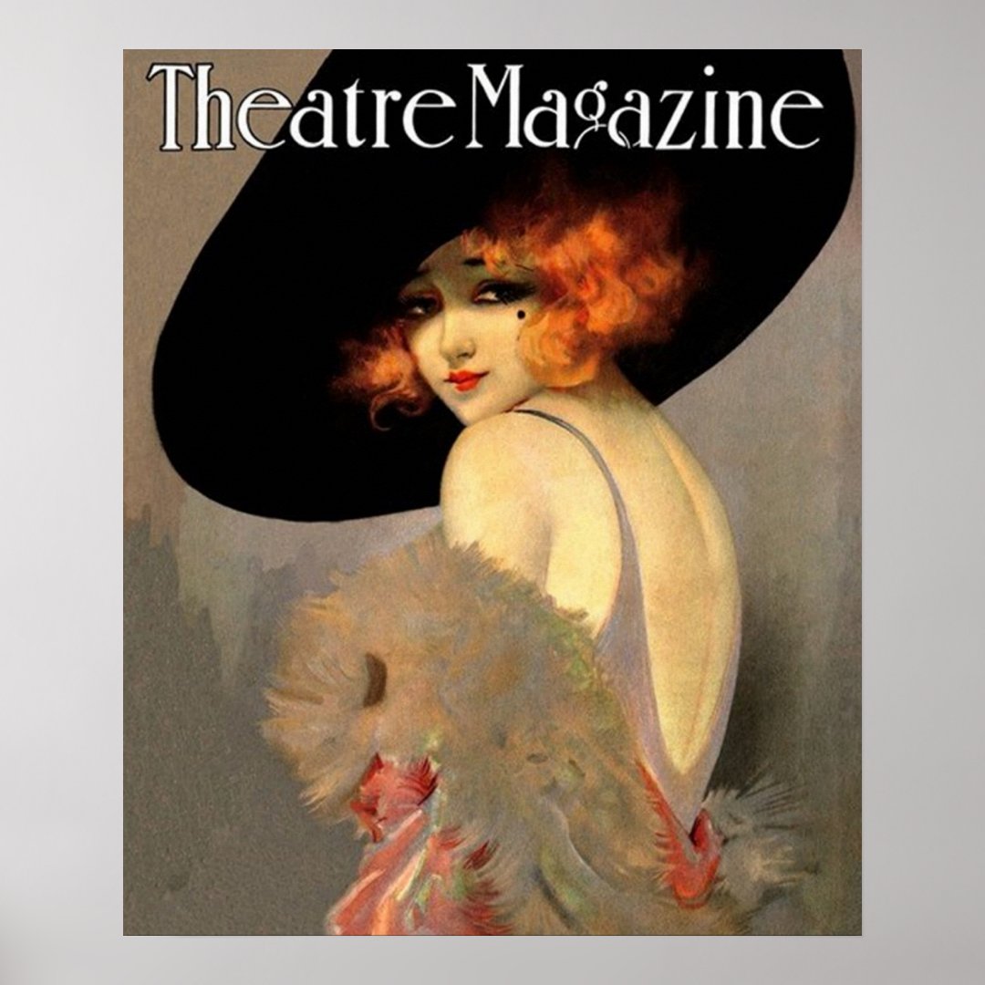 vintage theatre magazine cover poster | Zazzle