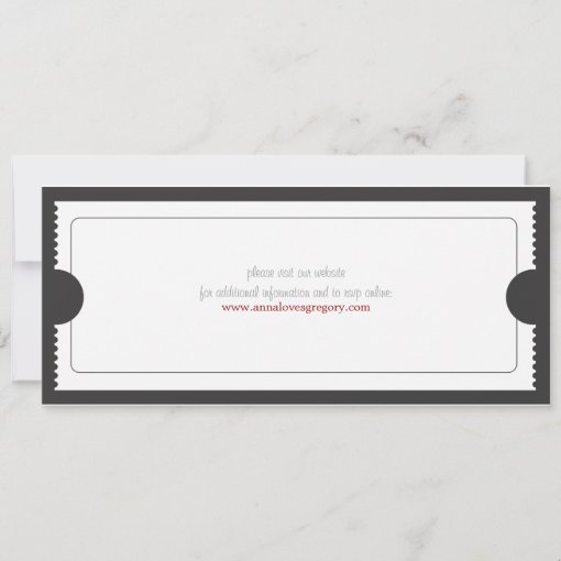 Vintage Ticket Invitation - Punch Card | Zazzle