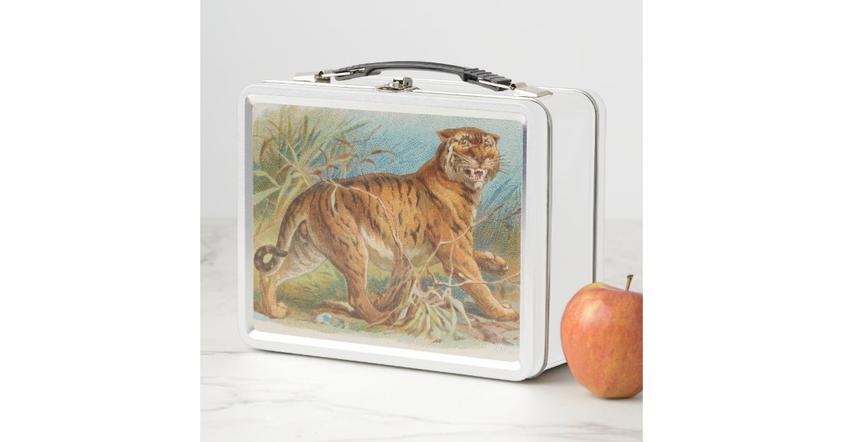 Vintage Tiger Metal Lunch Box | Zazzle