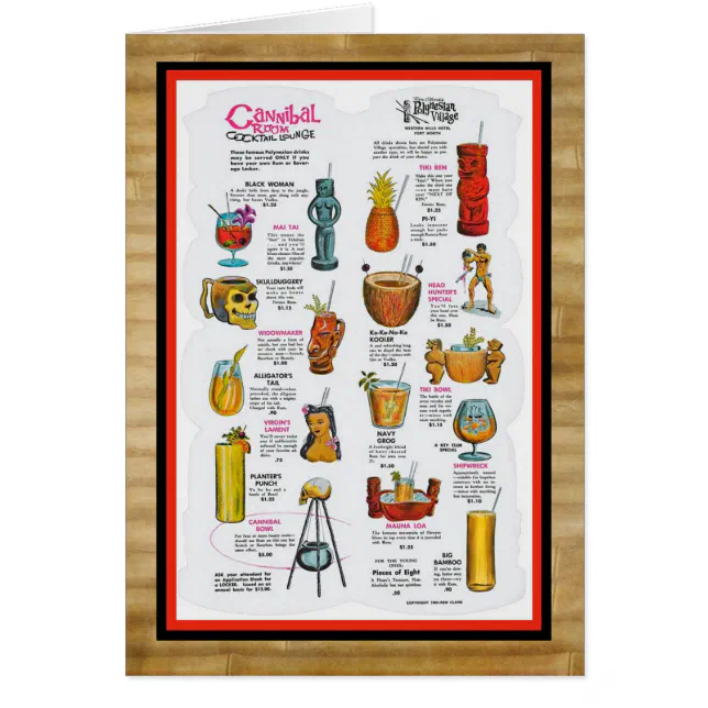Vintage Tiki menu art! | Zazzle