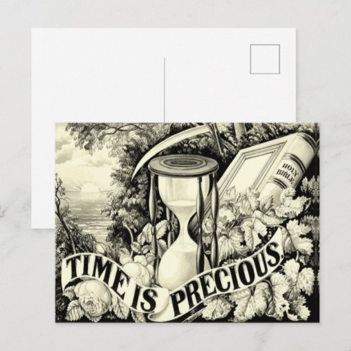 Vintage Time Is Precious Postcard | Zazzle