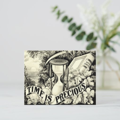 Vintage Time Is Precious Postcard | Zazzle