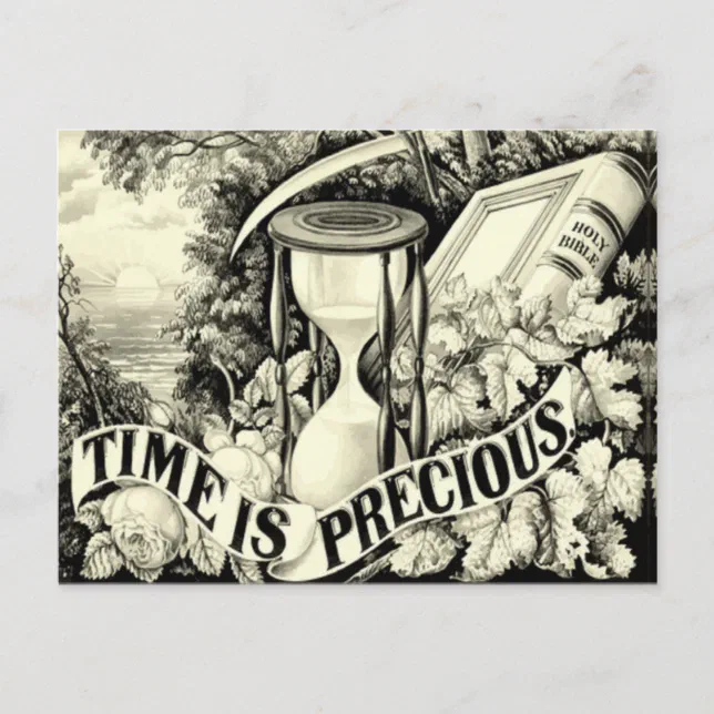 Vintage Time Is Precious Postcard | Zazzle