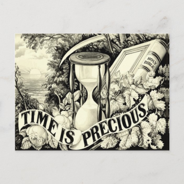 Vintage Time Is Precious Postcard | Zazzle.com