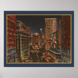 Vintage Times Square Poster | Zazzle