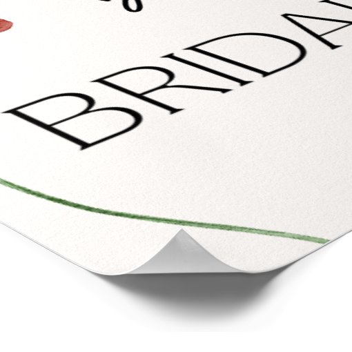 Vintage Tiny Floral Elegant Blooms Bridal Shower Poster | Zazzle