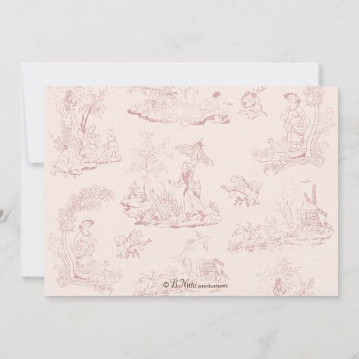 Vintage Toile Birthday Tea Party Invitation | Zazzle
