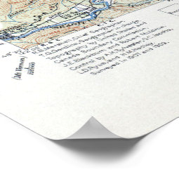 Vintage Topographical Map Mount Baker Poster | Zazzle