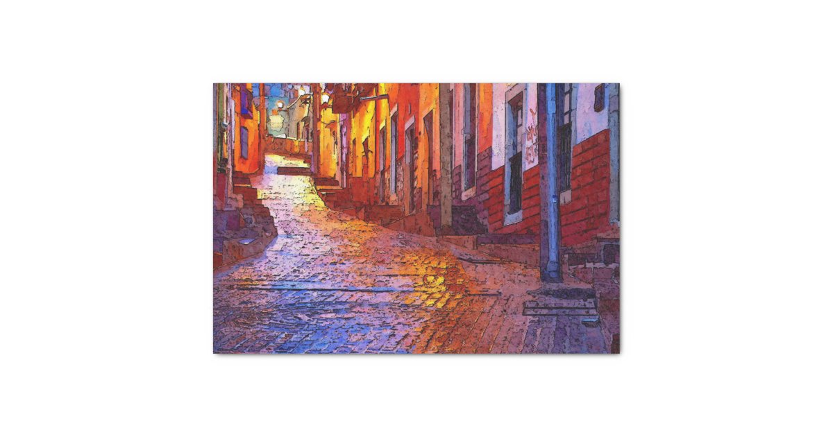 Vintage Town Cobblestone Decoupage Tissue Paper | Zazzle