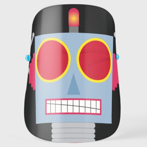 Vintage Toy Robot Face Shield | Zazzle