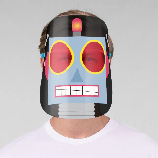 Vintage Toy Robot Face Shield | Zazzle