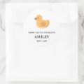 Vintage Toy Rubber Duck Duckie Baby Shower Classic Round Sticker | Zazzle