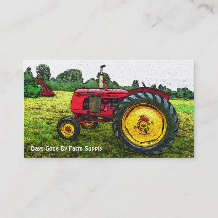 Vintage Tractor Farm Supply or Country Store Business Card | Zazzle