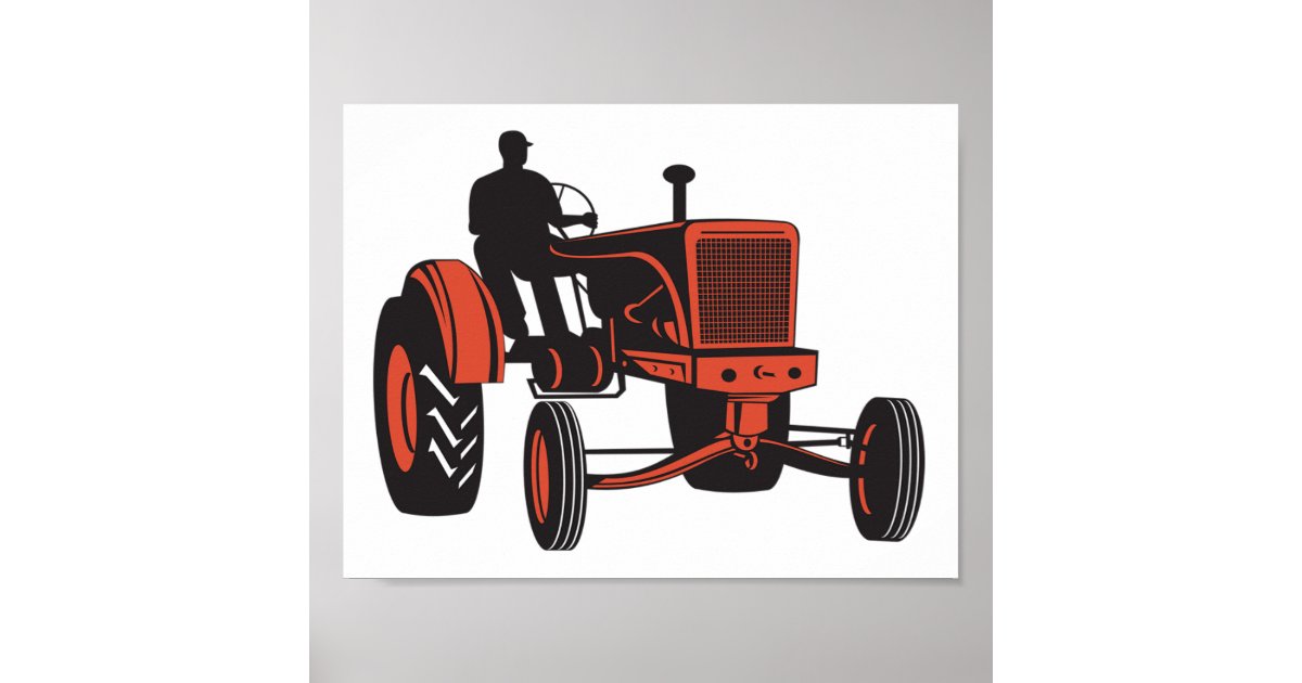 Vintage Tractor Poster | Zazzle