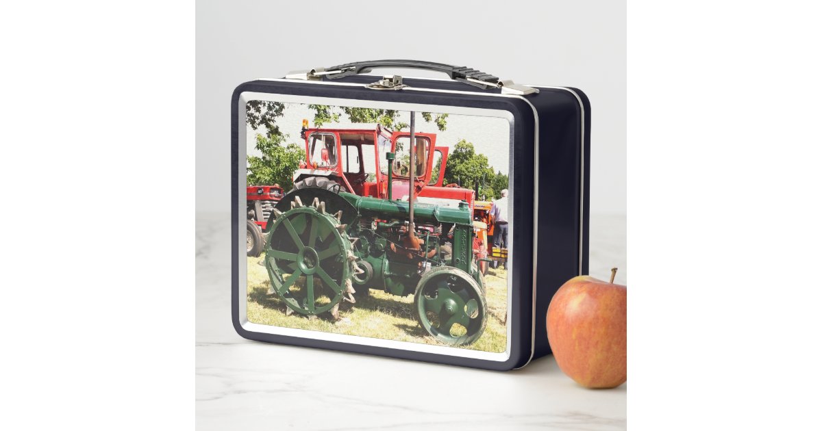VINTAGE TRACTORS METAL LUNCH BOX | Zazzle