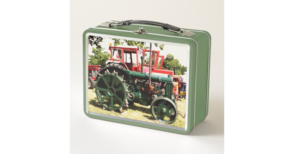 VINTAGE TRACTORS METAL LUNCH BOX | Zazzle