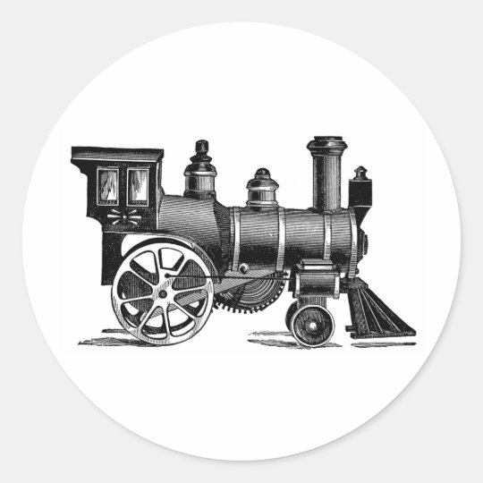 Vintage Train Classic Round Sticker | Zazzle.com
