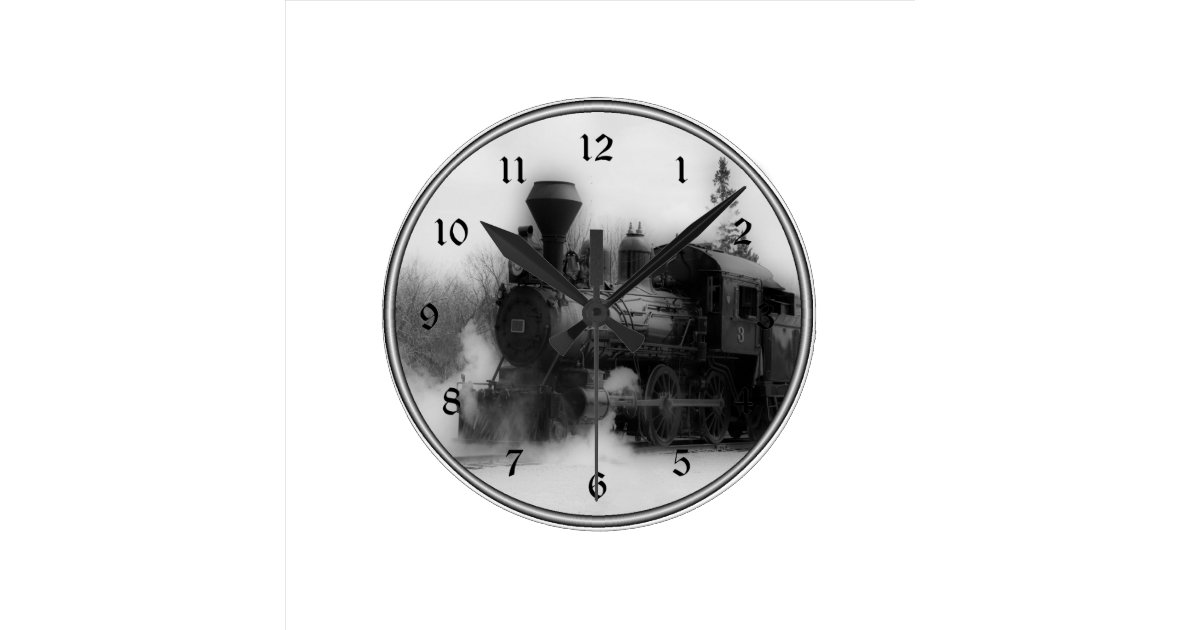 Vintage Train Locomotive Clock | Zazzle.com