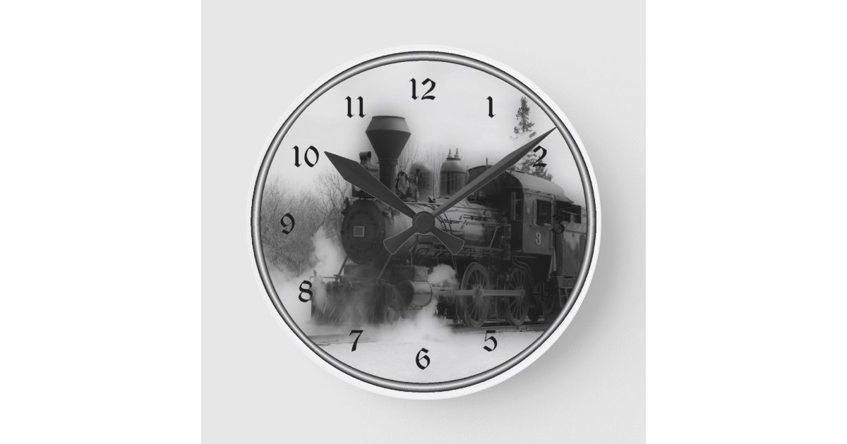 Vintage Train Locomotive Clock | Zazzle