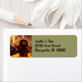 Vintage Train Locomotive RR Return address Label | Zazzle