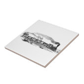 vintage Train sketch Ceramic Tile | Zazzle