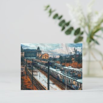 Vintage Train Station Postcard | Zazzle