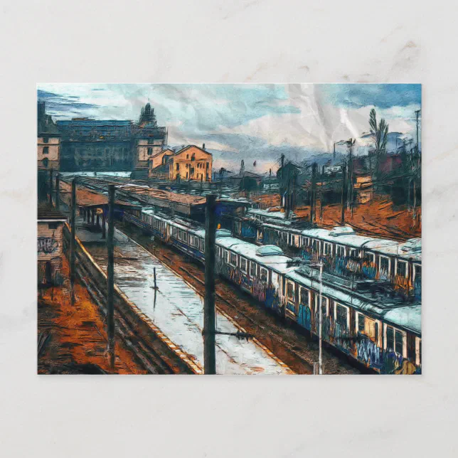 Vintage Train Station Postcard | Zazzle