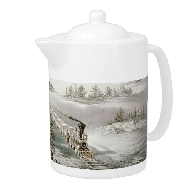 Vintage Train Teapot | Zazzle