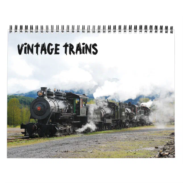 VINTAGE TRAINS CALENDAR | Zazzle