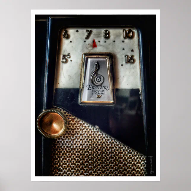 Vintage Transistor Radio Poster | Zazzle