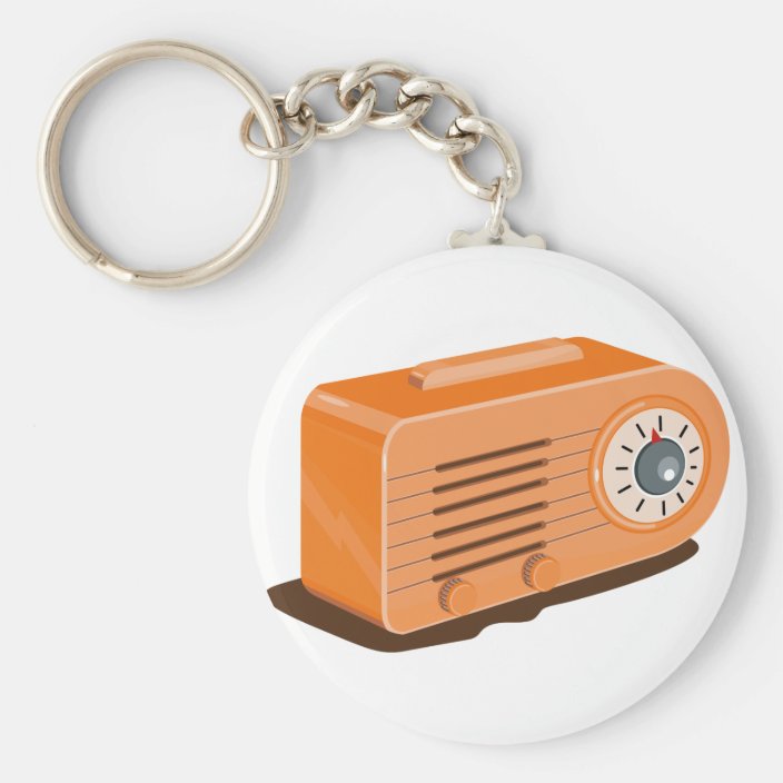 Vintage Transistor Radio Retro Keychain | Zazzle.com