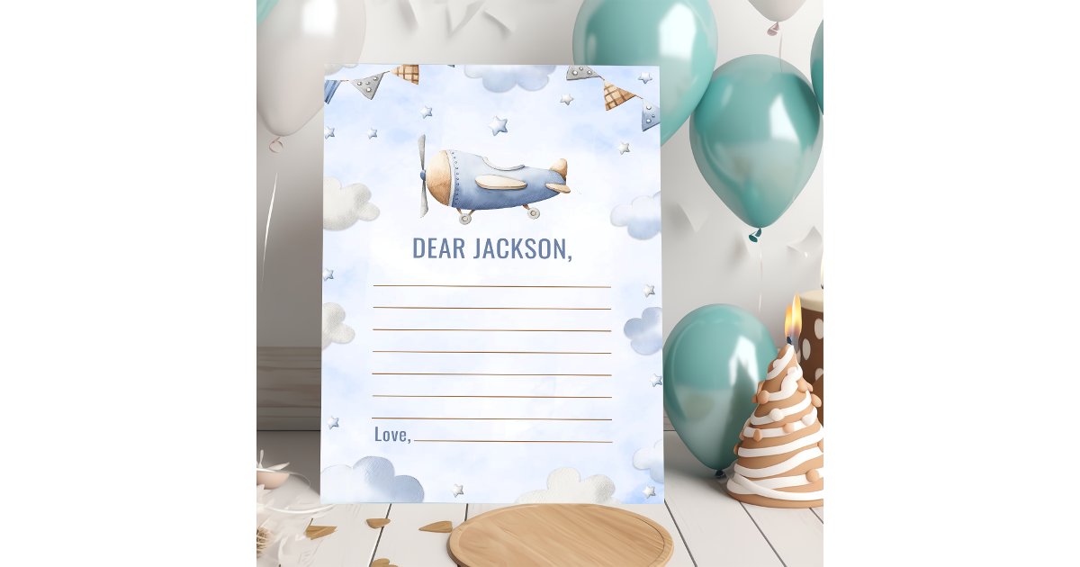 Vintage Travel Airplane Time Capsule Note Card | Zazzle
