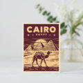 Vintage Travel Ancient Egypt Pyramid Retro Graphic Postcard | Zazzle