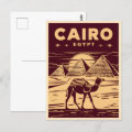 Vintage Travel Ancient Egypt Pyramid Retro Graphic Postcard | Zazzle