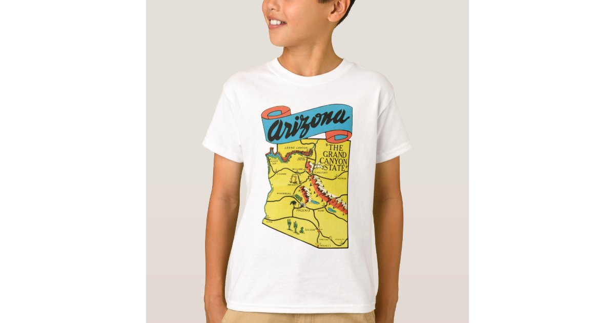 Vintage Travel Arizona AZ State Label T-Shirt | Zazzle