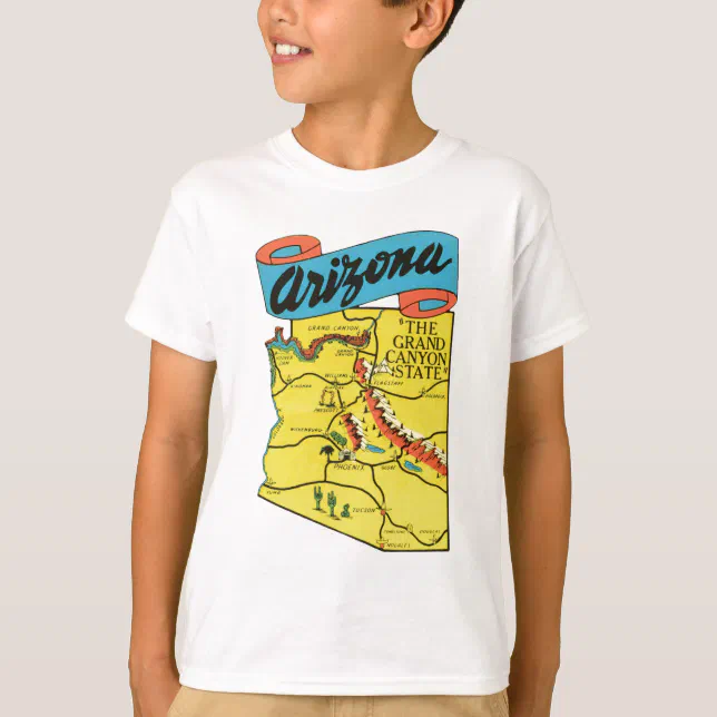 Vintage Travel Arizona AZ State Label T-Shirt | Zazzle