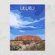 Vintage Travel Art Uluru Australia Postcard | Zazzle