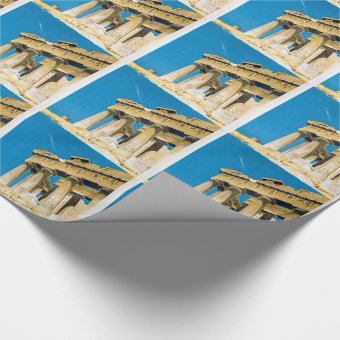Vintage Travel Athens Greece Parthenon Temple Wrapping Paper | Zazzle