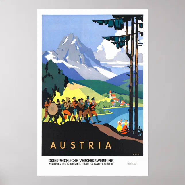 Vintage travel,Austria Poster | Zazzle