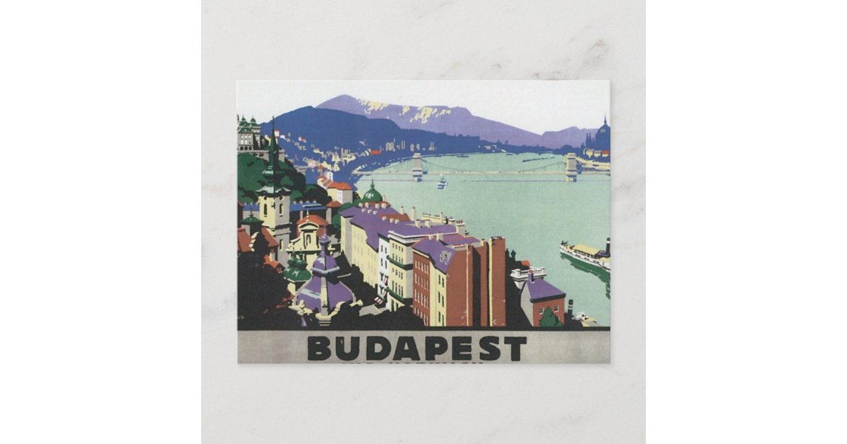 Vintage Travel Budapest Hungary Postcard | Zazzle