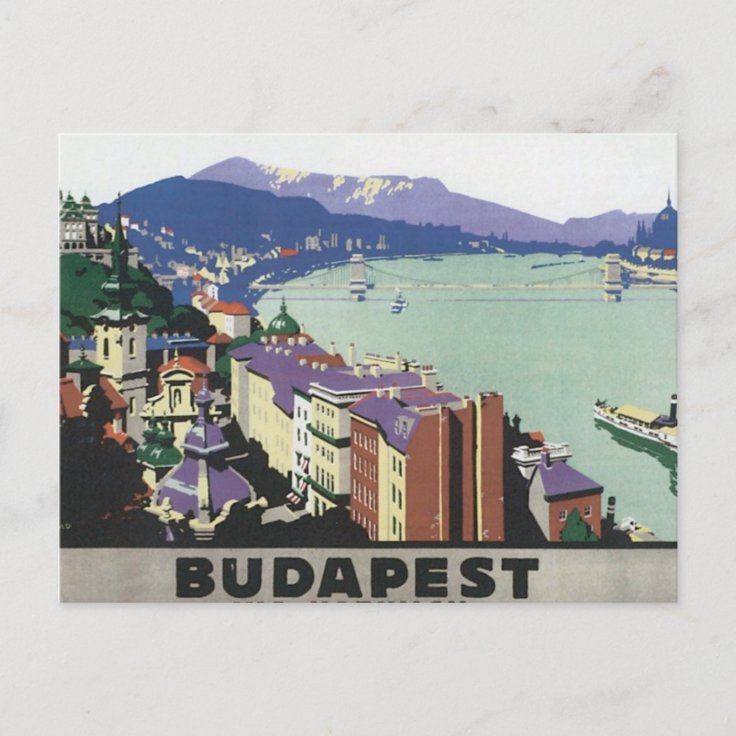 Vintage Travel Budapest Hungary Postcard | Zazzle