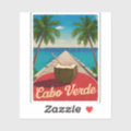Vintage Travel Cape Verde Islands Retro Graphic Sticker | Zazzle