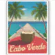 Vintage Travel Cape Verde Islands Retro Graphic Sticker | Zazzle