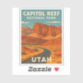 Vintage Travel Capitol Reef National Park Utah Sticker | Zazzle