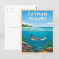 Vintage Travel Cayman Islands Underwater Nature Postcard | Zazzle