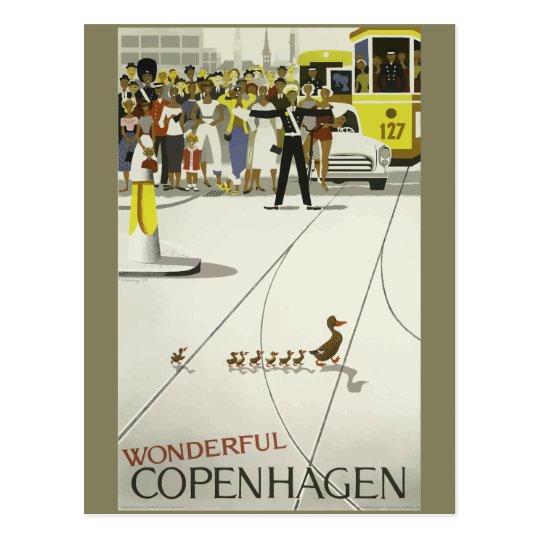 Vintage Travel Copenhagen Denmark Postcard | Zazzle.com