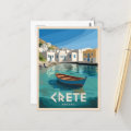 Vintage Travel Crete Greece Retro Scenic Postcard | Zazzle