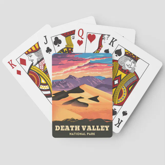 Vintage Travel Death Valley National Park Scenic Poker Cards | Zazzle