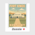 Vintage Travel Fort Knox Kentucky Retro Graphic Sticker | Zazzle